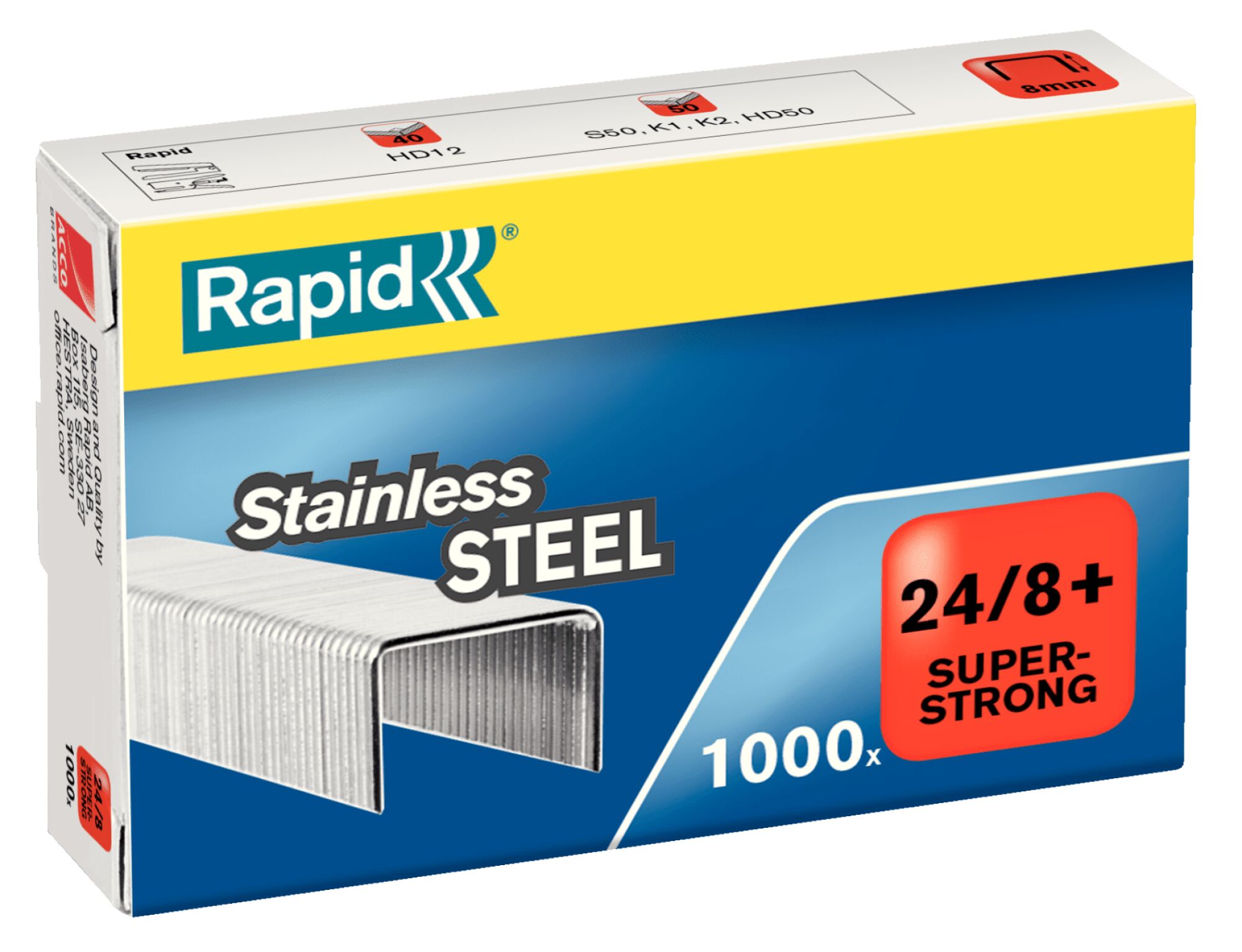 R24858300 – Staples Super Strong 24/8 | Stainless | 1000x | AISI 304 ...